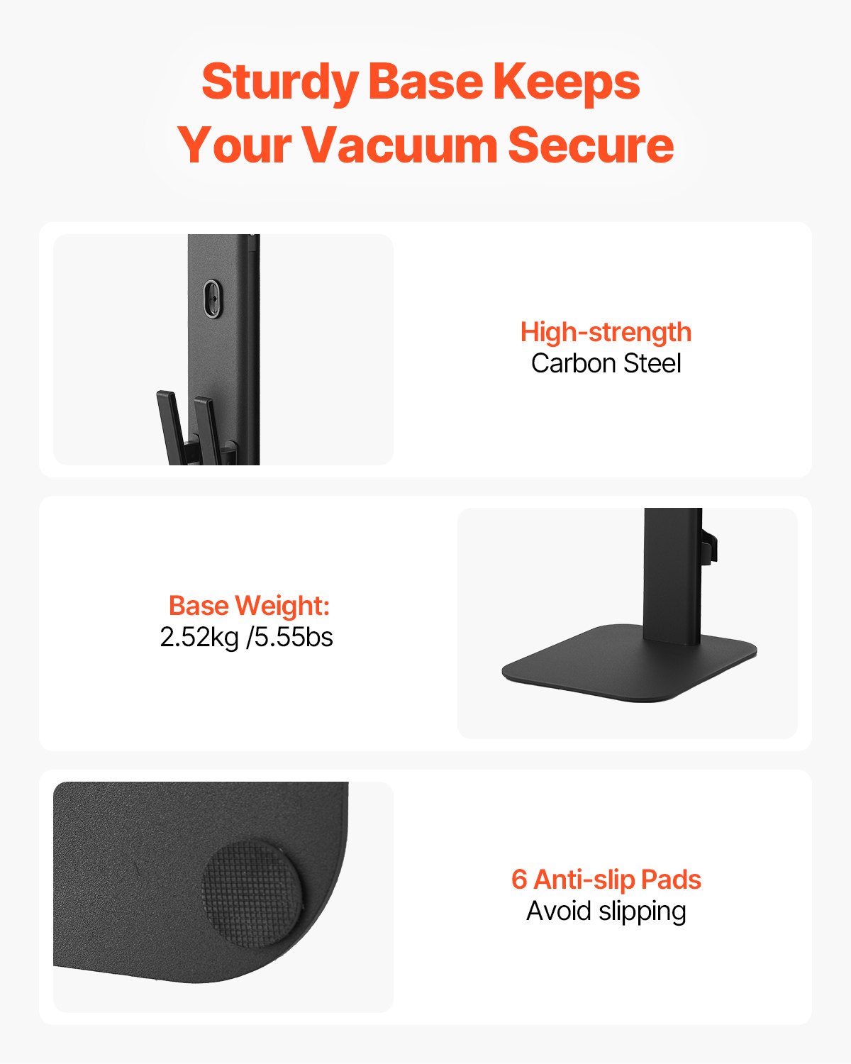 VEVOR Dyson Vacuum Holder — Stand Stable Rack with Hooks