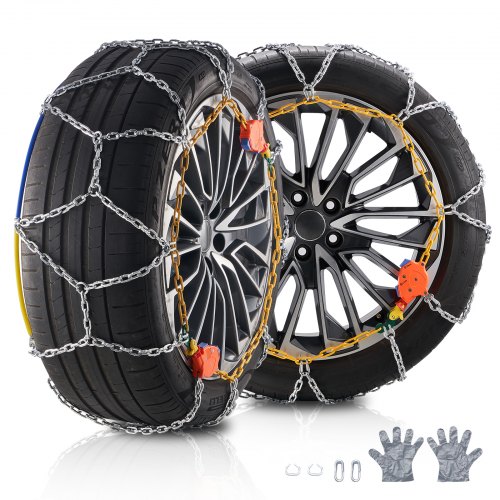 VEVOR Auto Tightening Snow Chains Diamond Mesh Anti-slip Traction Wheel ...