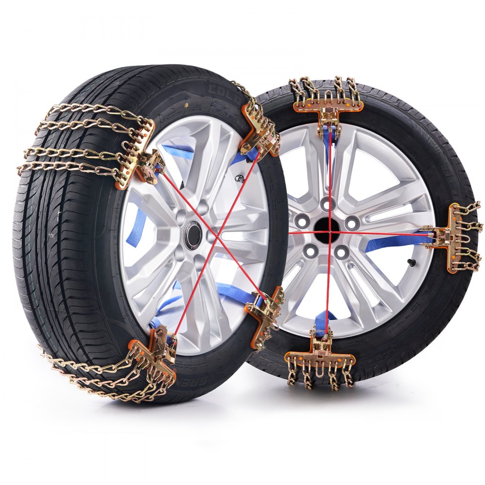 VEVOR 16 PCS Thickened Snow Chains, Tire Traction Wheel Chains for Tire ...
