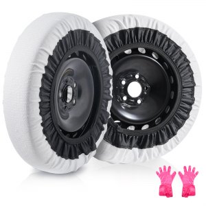 VEVOR Thickened Snow Socks for Tires, Polyester Fiber Tire Socks with ...