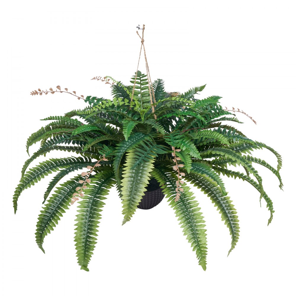 VEVOR Hanging Artificial Ferns – 37-41" Diameter, 80 Branch