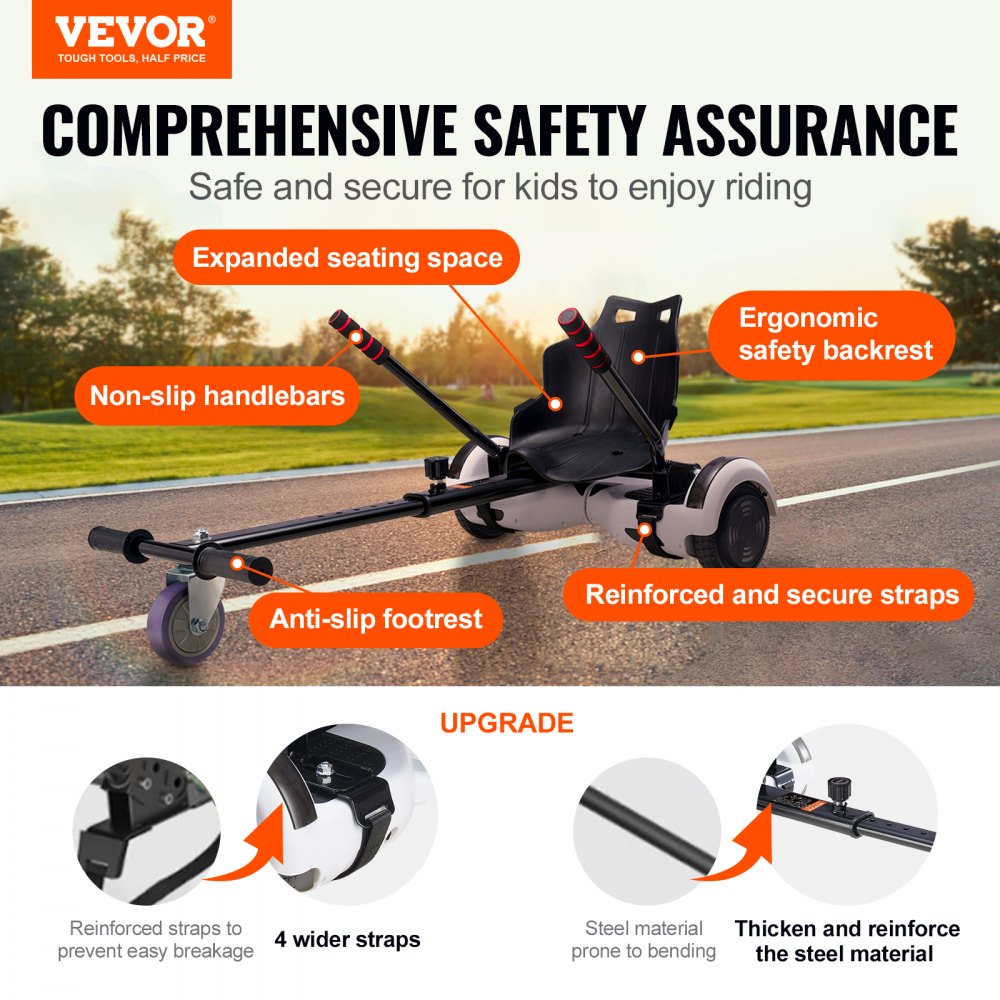 VEVOR Hoverboard Seat Attachment, Compatible with All 6.5" 8" 8.5" 10 ...