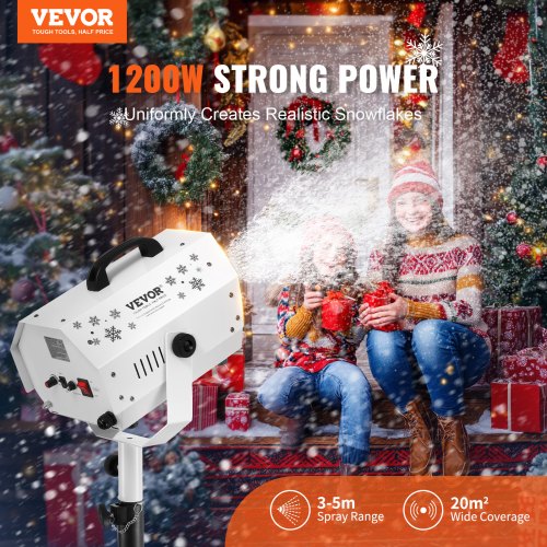 VEVOR Snow Machine 1200W Snow Making Machine with Height Adjustable ...