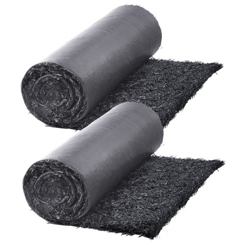 VEVOR Rubber Mulch for Landscaping, 2 Rolls Recycled Rubber Mulch Mat ...