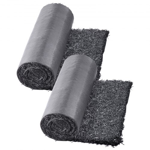 VEVOR Rubber Mulch for Landscaping, 2 Rolls Recycled Rubber Mulch Mat ...