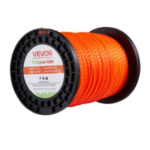 VEVOR 0.095 in 1280 ft String Trimmer Line, Orange Heavy Duty Weed ...