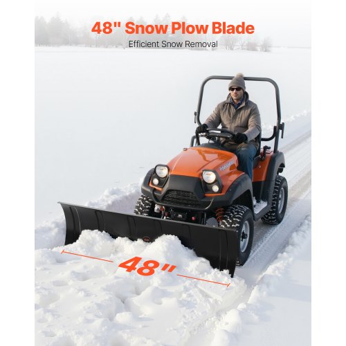 VEVOR Snow Plow Blade Kit 48 in Universal UTV ATV Plow Attachment Snow ...