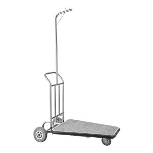 VEVOR Luggage Cart, 600 LBS Load Capacity, 3 Wheel Stainless Steel ...