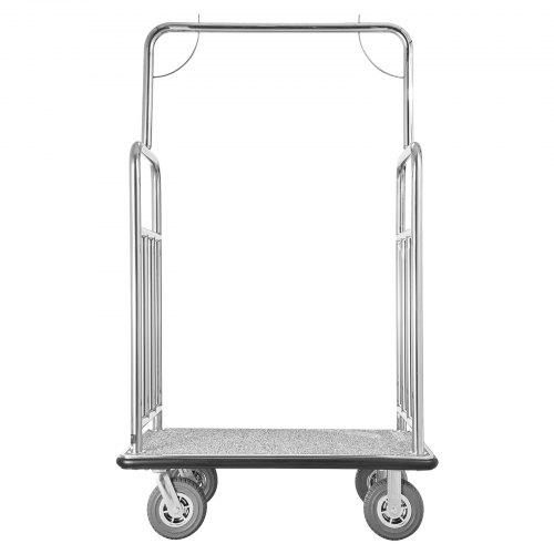 VEVOR Hotel Luggage Cart 1200 LBS Brushed Stainless Steel Finish ...