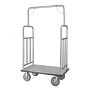 VEVOR Hotel Luggage Cart, 1200 LBS Load Capacity, Brushed Stainless ...