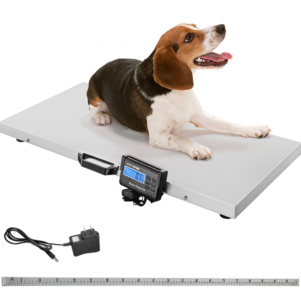 VEVOR 1100Lbs x 0.2Lbs Digital Livestock Scale Large Pet Vet Scale ...
