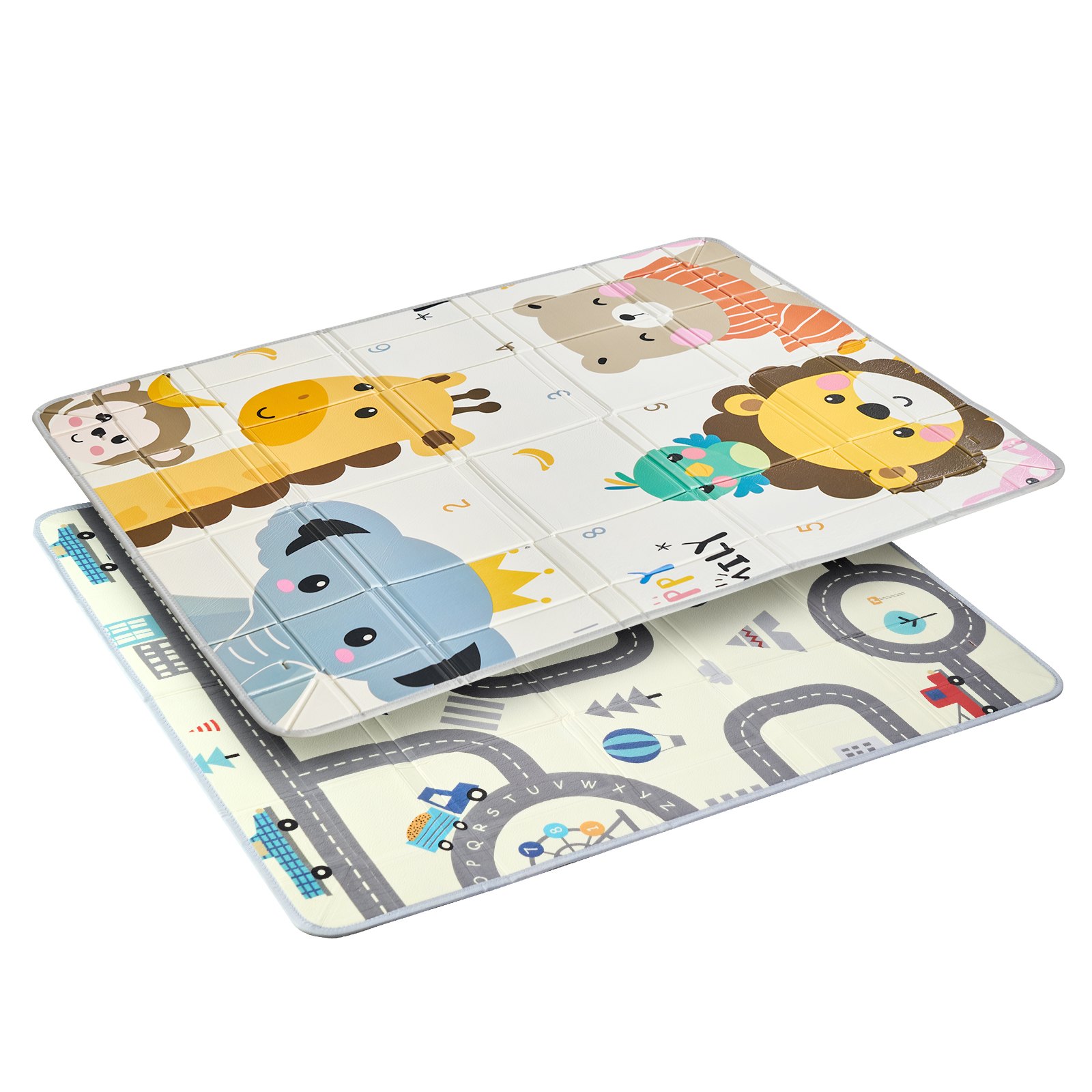 VEVOR Baby Play Mat, 59"x71" Baby Crawling Mat, Non-Slip One-Piece Foam ...