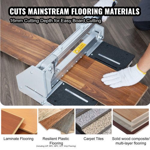 VEVOR Floor Cutter 330mm Cuts Vinyl Plank Laminate Engineered Hardwood Siding 16mm Cutting Depth Effortless And Easy Cutting Vinyl Plank Cutter