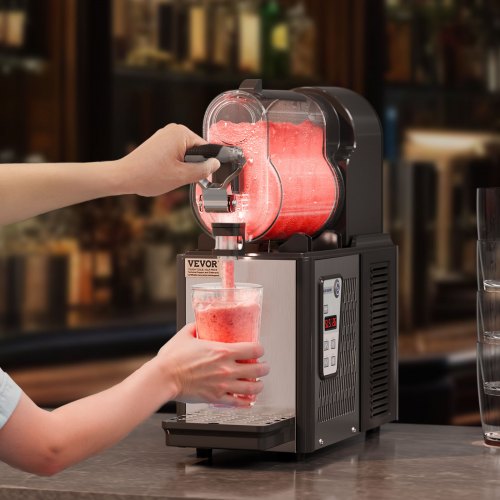 VEVOR Commercial Slushy Machine, 3L Single Bowl Slush Drink Maker, 330W ...