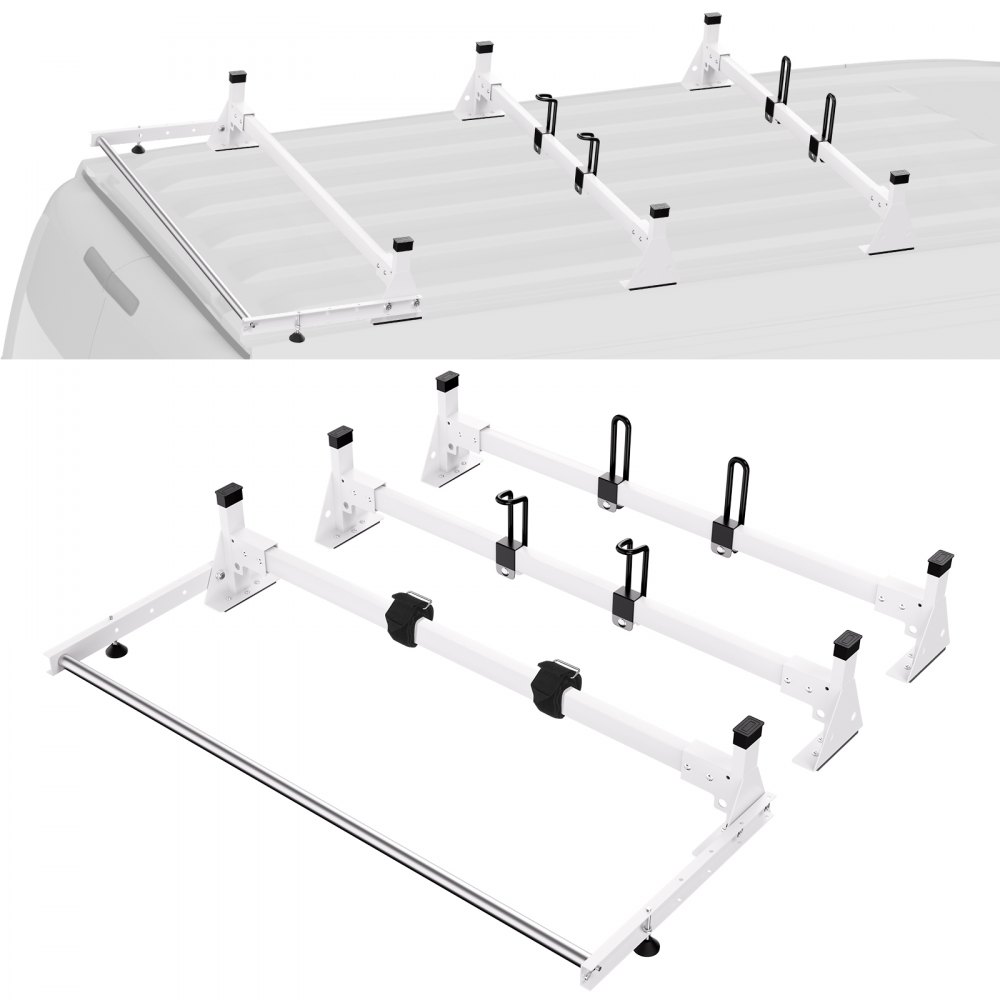 VEVOR Trailer Ladder Rack Van Roof Ladder Rack for Ford Transit Custom ...