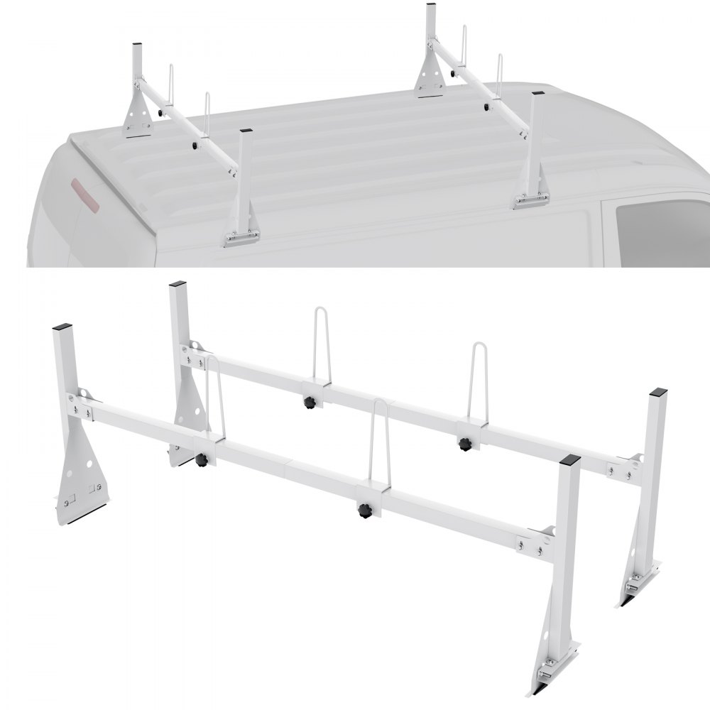 VEVOR Trailer Ladder Rack Van Roof Ladder Rack 600 lbs 56.7-63 inch ...