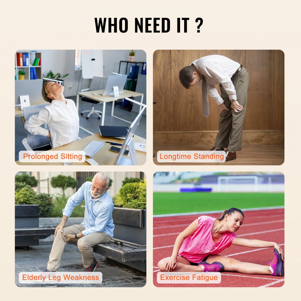 VEVOR Leg Massager with Heat, Air Compression Calf Massager with 3 ...