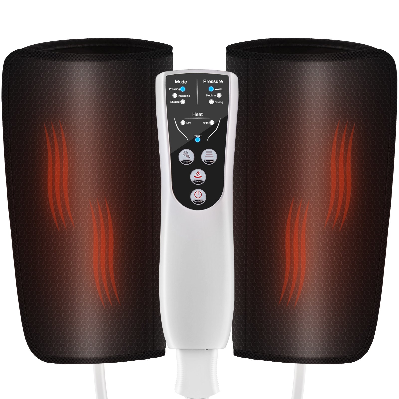 VEVOR Leg Massager with Heat, Air Compression Calf Massager with 3 ...