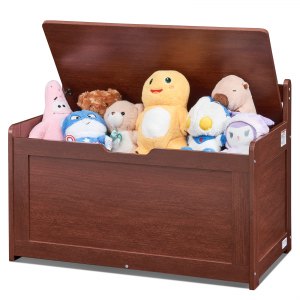 VEVOR Wooden Toy Chest for Kids, Toddler Toy Storage Box with Flip-Top ...