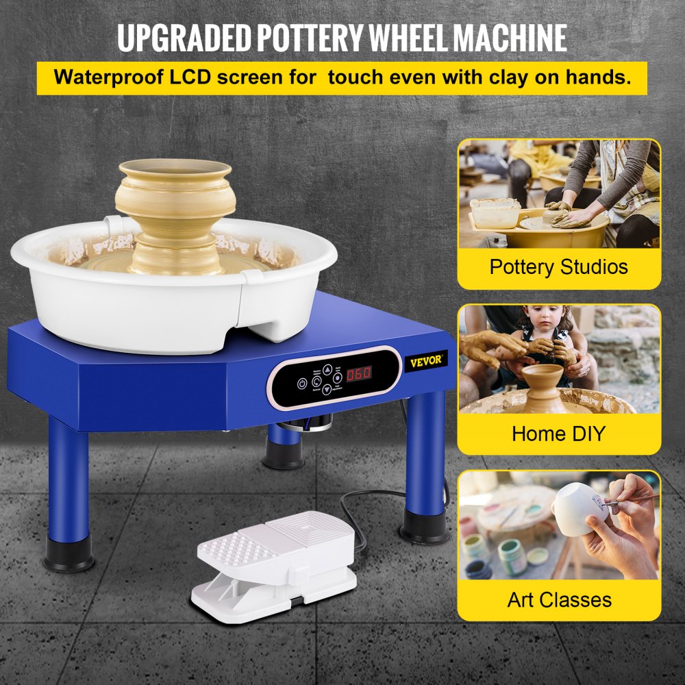 VEVOR Pottery Wheel, Pottery Forming Machine 9.8" LCD Touch Screen ...