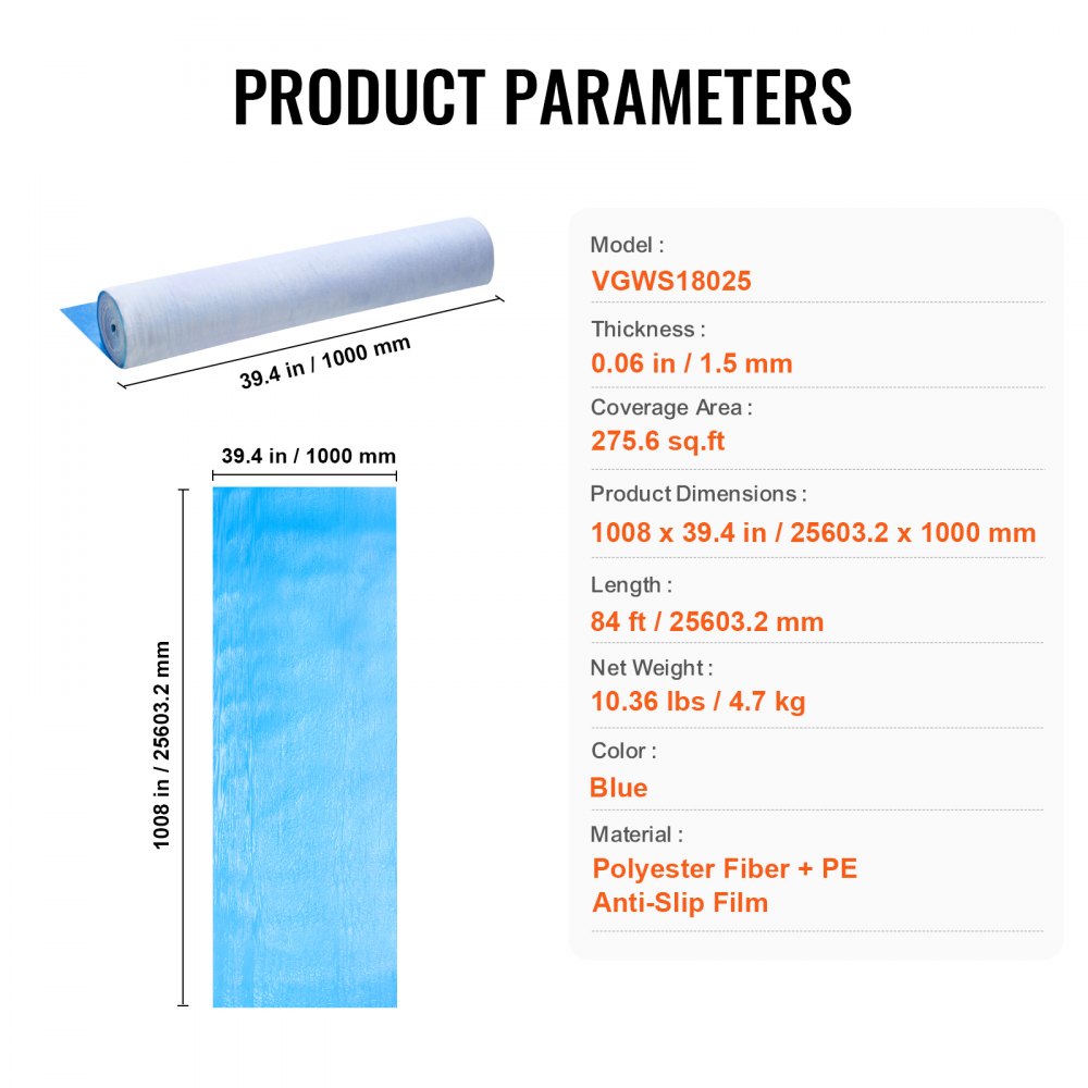 VEVOR Carpet Protection Film, 40" x 84' Floor and Surface Shield, Easy ...