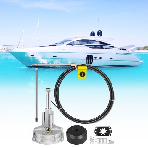 VEVOR Outboard Boat Steering With 12’ Steering Cable Marine Steering ...