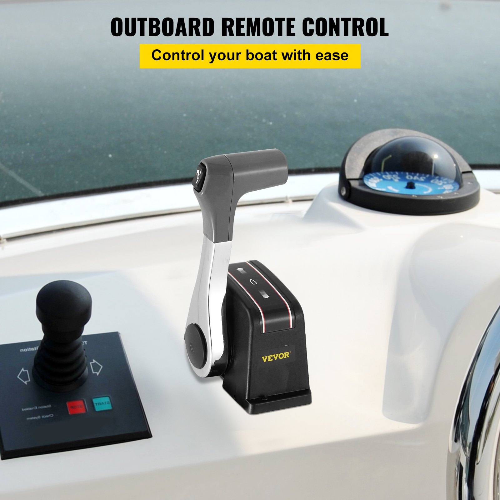 VEVOR Boat Throttle Control 67200-93J13 Outboard Remote Control Single ...