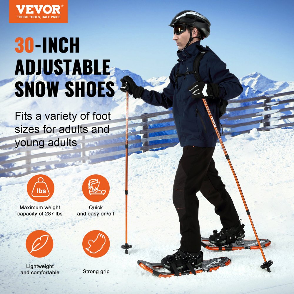 VEVOR 30 inch Light Weight Snowshoes for Women Men Youth Kids, Aluminum ...