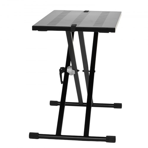 VEVOR Portable DJ Table with Double-X Braced Keyboard Stand Adjustable ...
