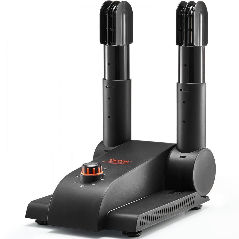 VEVOR 180° Foldable 2-Tube Shoe Dryer Boot Dryer with Heat Blower Black ...
