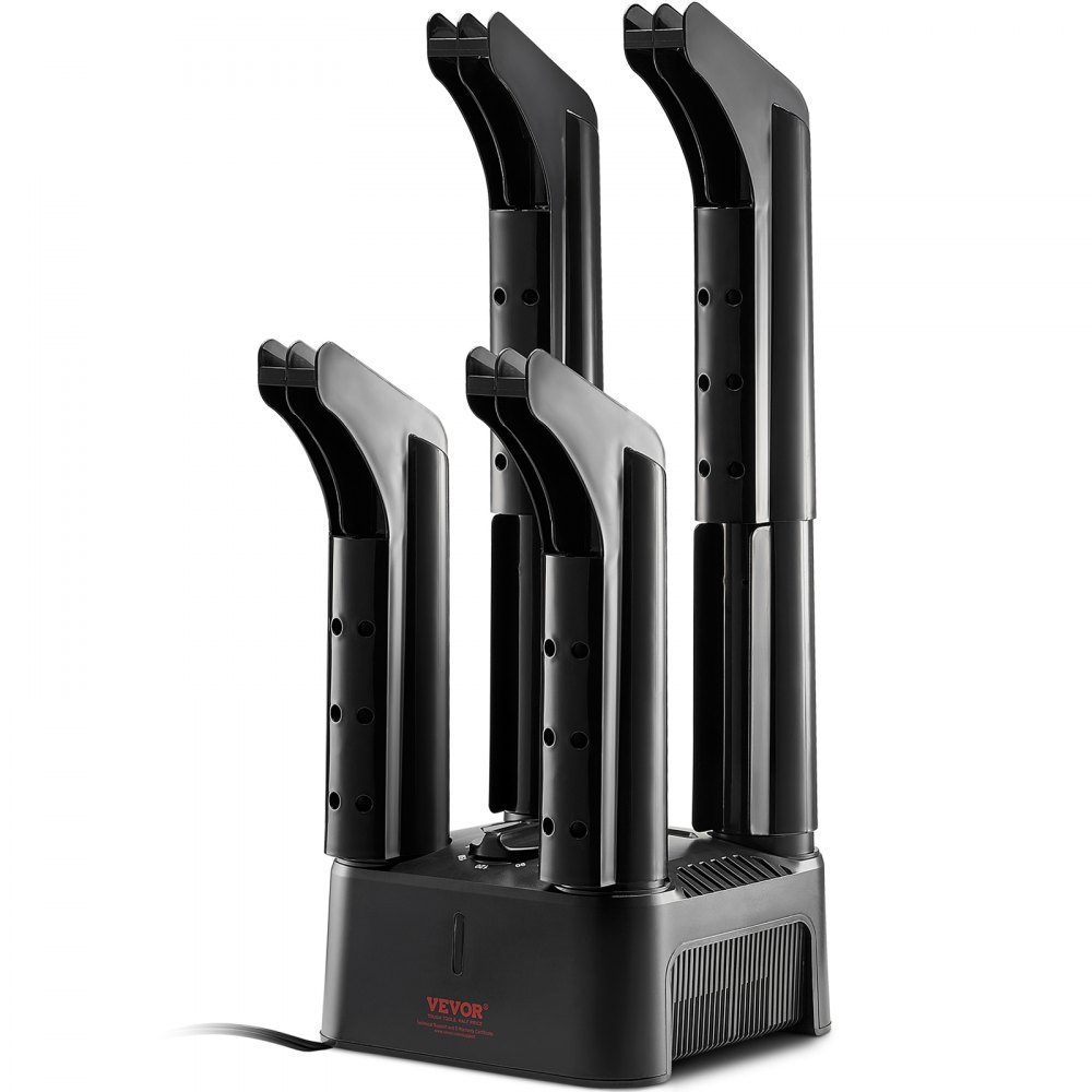 VEVOR Detachable 4 Tubes Shoe Dryer with Heat Blower & Timer Black ...