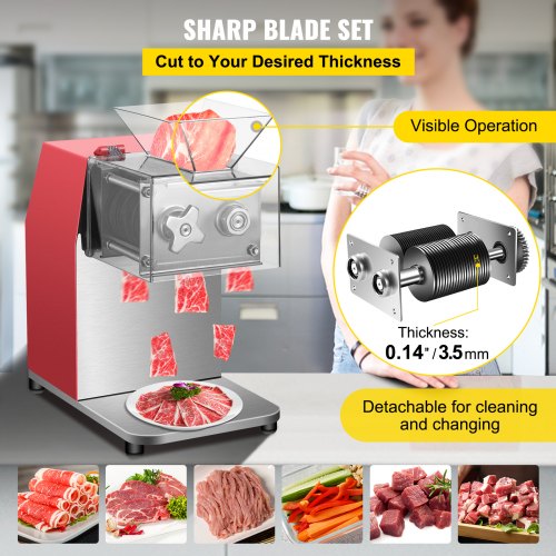 VEVOR Commercial Meat Cutting Machine, 551 Lbs/H 850W Meat Shredding ...