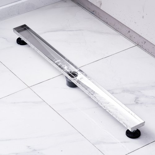 VEVOR 36Inch Linear Shower Drain Offset with Tile Insert Cover,Brushed ...