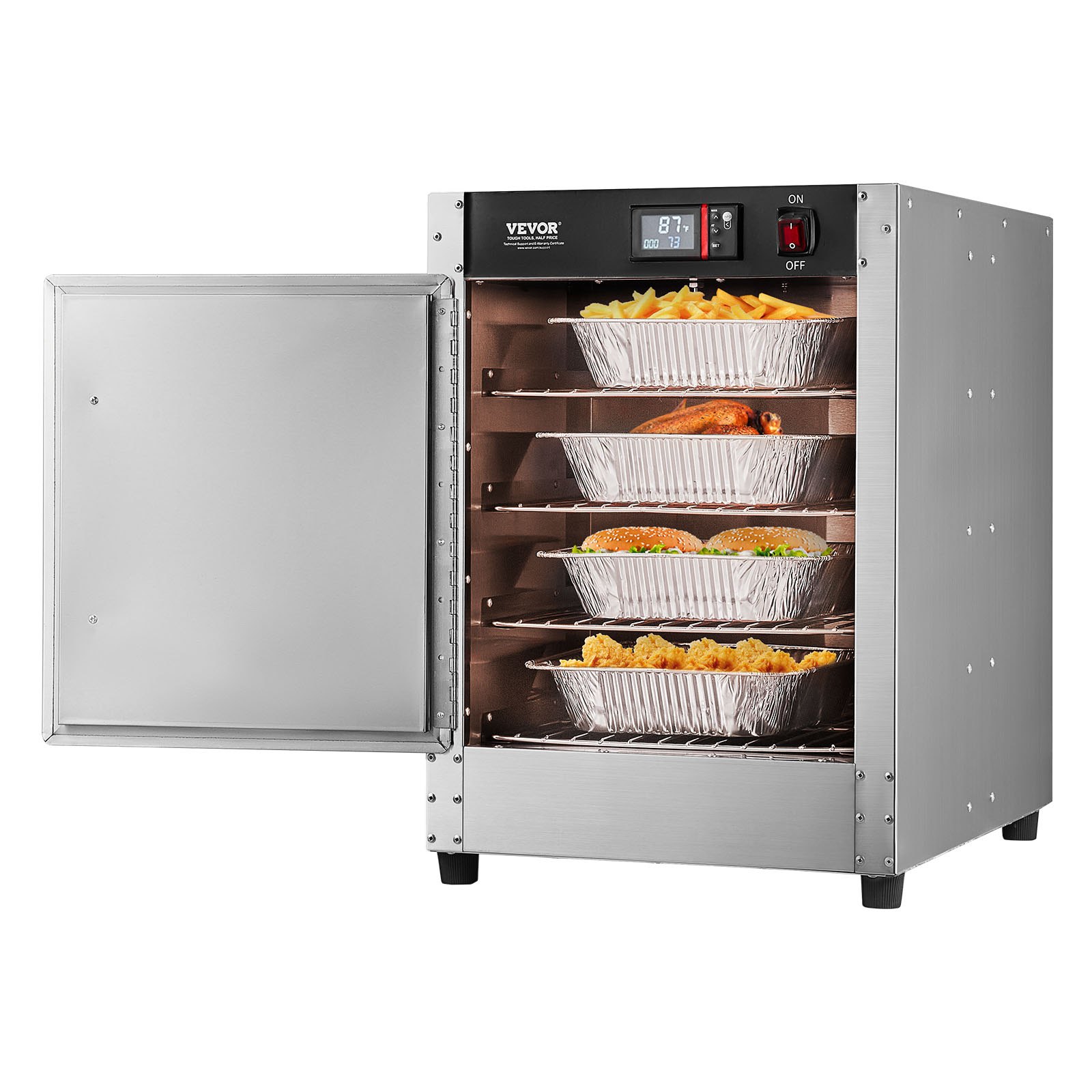 Hot Box Food Warmer 4-Tier Concession Warming Cabinet with Water Tray ...