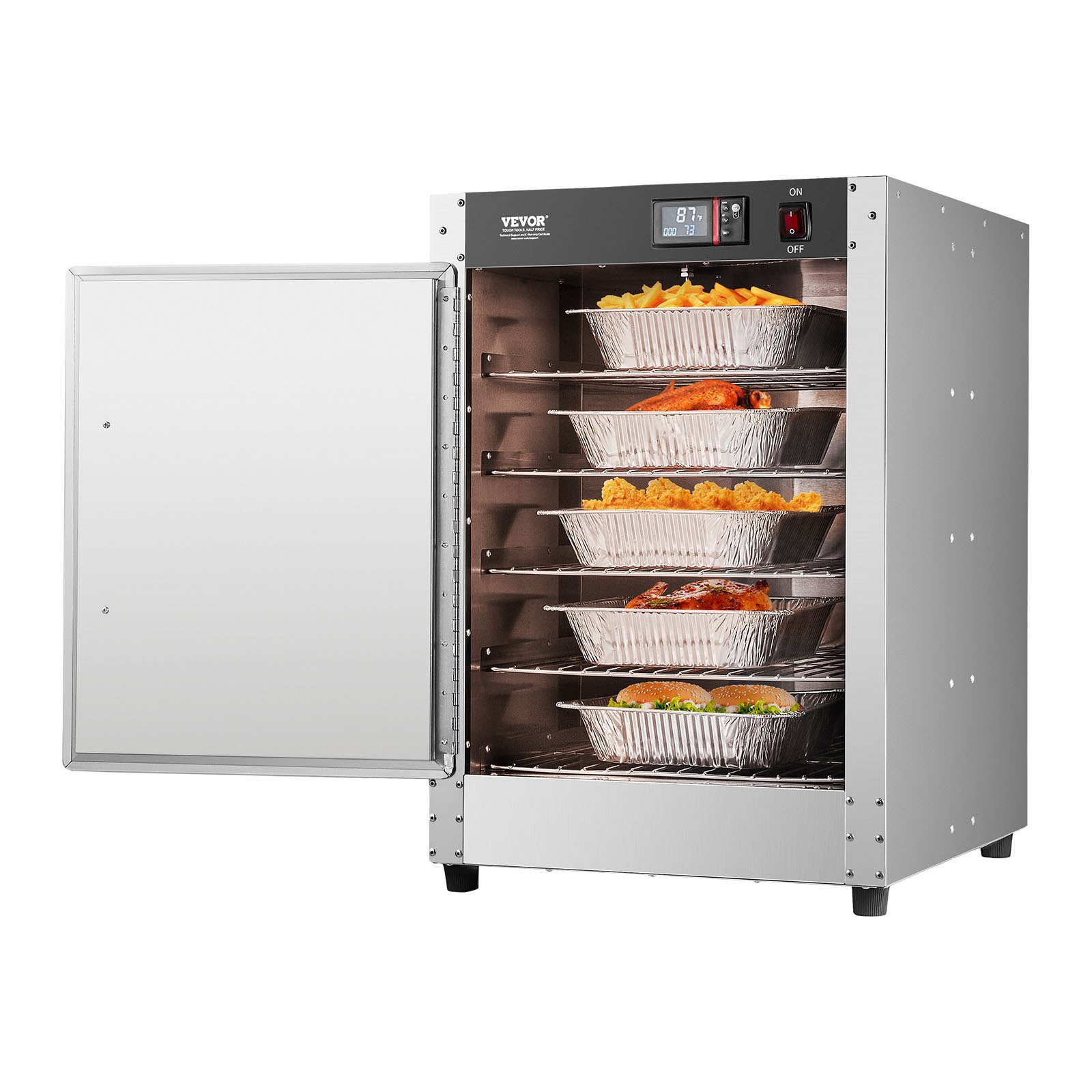 VEVOR Hot Box Food Warmer 5-Tier Concession Warming Cabinet with Water ...