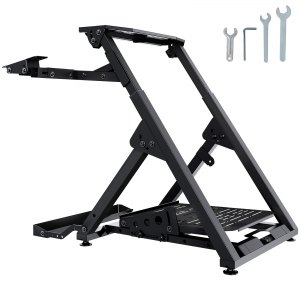 VEVOR Foldable Racing Steering Wheel Stand, Height Adjustable Universal ...