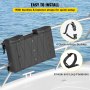 VEVOR T-Top Storage Bag, for 6 Type II Life Jackets, with a Boat Trash ...