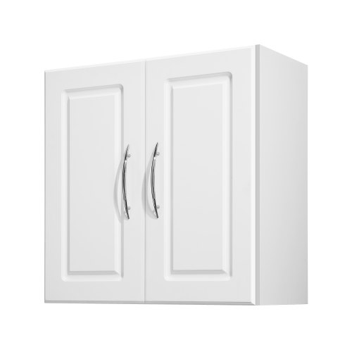 VEVOR Laundry Room Wall Cabinet, 2-Tier Wall Mounted Hanging Cabinet ...