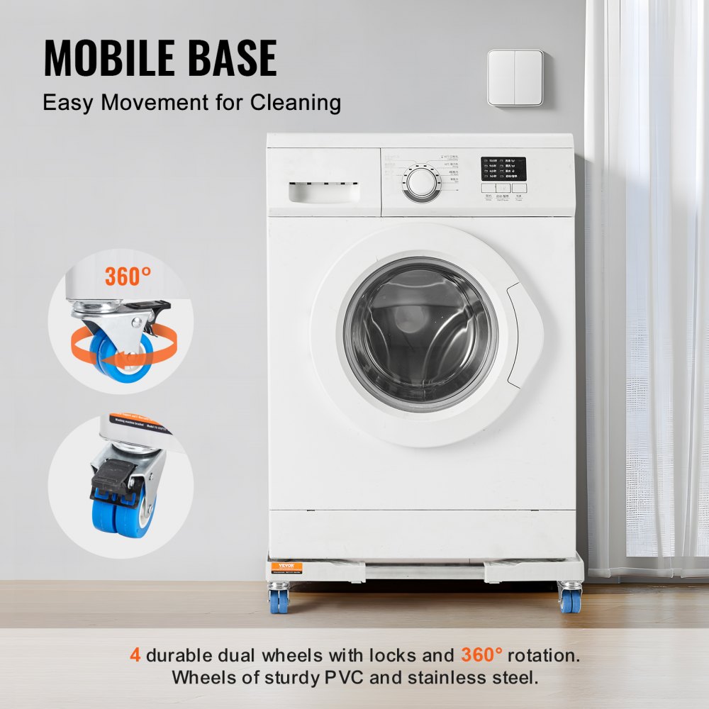 VEVOR Mini Fridge Stand Universal Laundry Pedestal, Adjustable ...