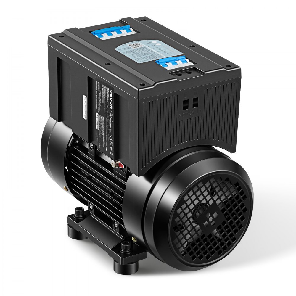 VEVOR Single Phase to 3-Phase Rotary Converter, 5HP 14A 208-240V Input ...
