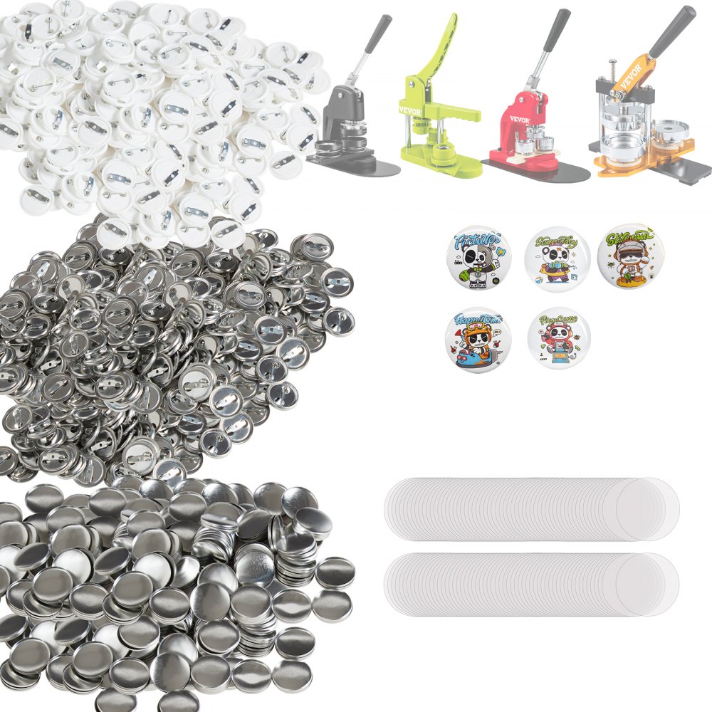 VEVOR VEVOR 1" 25mm Button Badge Parts Supplies for Button Maker ...