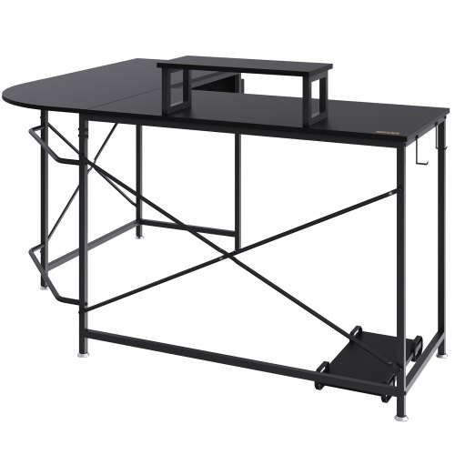 VEVOR L Shaped Computer Desk, 59'' Corner Desk with Storage Bag ...