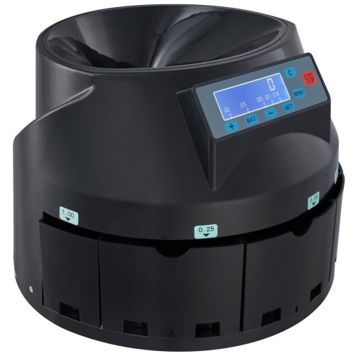 VEVOR USD Coin Sorter Coin Counter Wrapper and Roller 300 Coins/min LCD ...