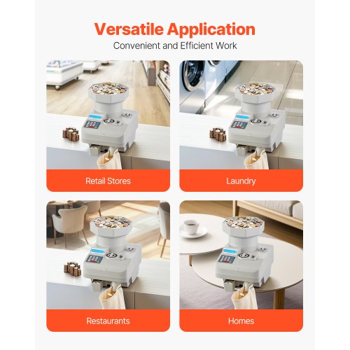 VEVOR High Speed Coin Counter, Professional Coin Sorter with Anti-Jam ...
