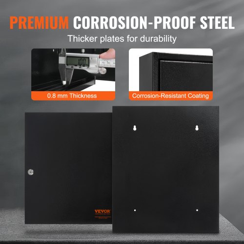 VEVOR 100-Key Cabinet, Key Lock Box with Adjustable Racks, Security Key ...