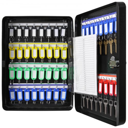 VEVOR 48-Key Cabinet, Key Safe with Combination & Key Lock, Digital ...