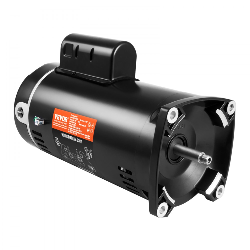 VEVOR 2 HP Pool Pump Motor, 56Y Frame, 230V (7.8 Amps) 3450 RPM, 60Hz ...