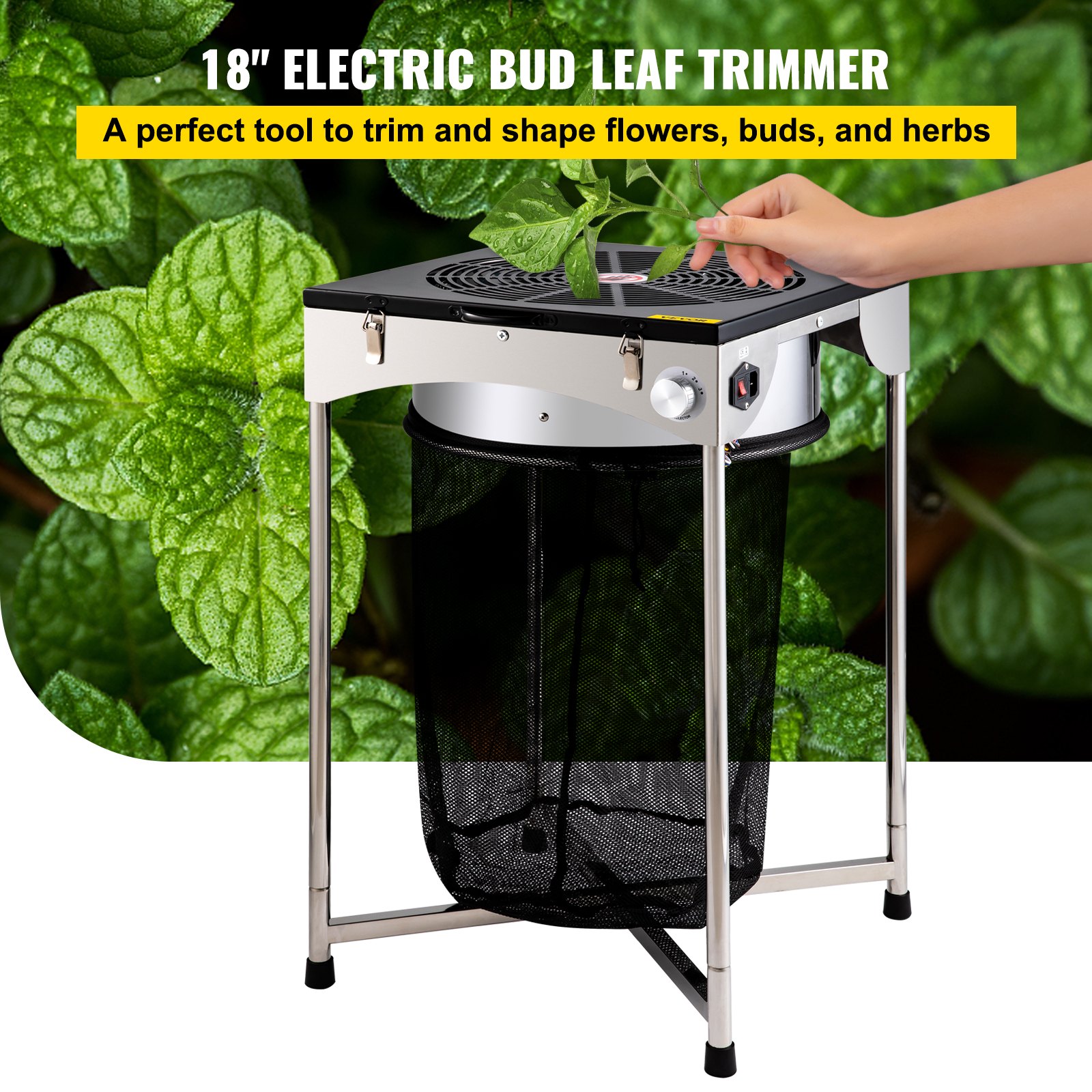 VEVOR Bud Leaf Trimmer, 18 inch Adjustable 3 Speed 110 V, Electric ...