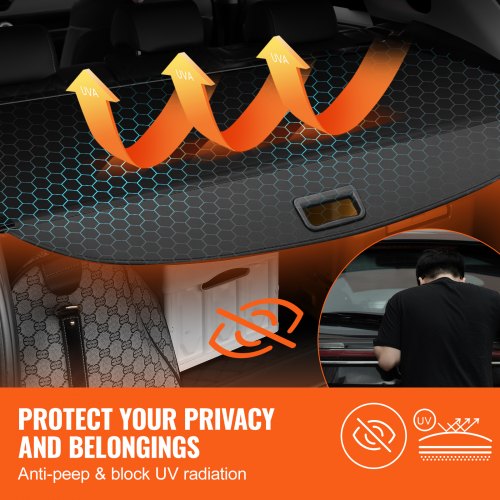 VEVOR Retractable Cargo Cover for GMC Terrain + Chevrolet Equinox 2018 ...