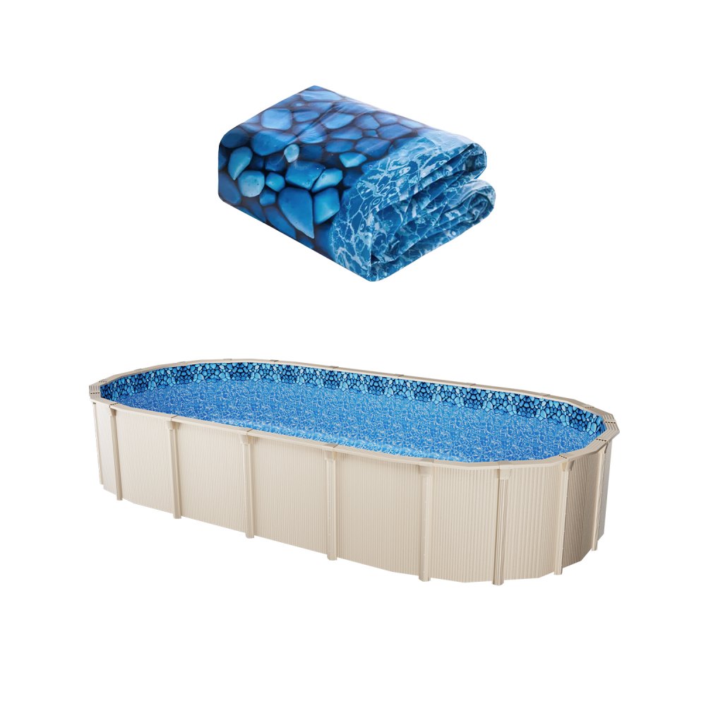 VEVOR 15x30 Oval Pool Liner – 52 In Wall, Unibead Vinyl